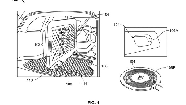 Rivian patents powered cargo bay divider