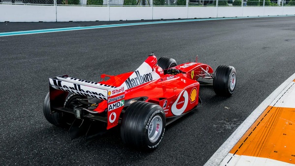 2002 Ferrari F1 car driven to victory by Michael Schumacher can be yours