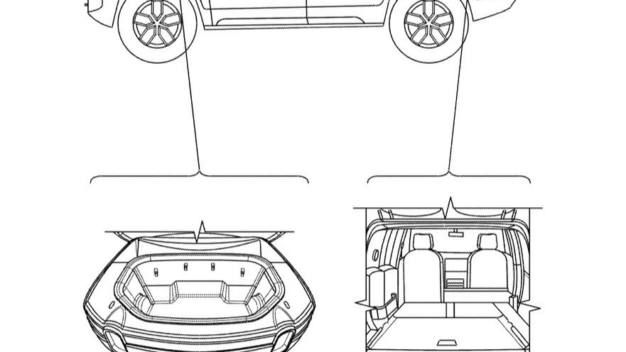 Rivian patents powered cargo bay divider